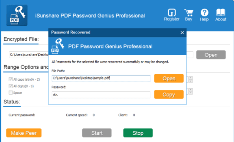 iSunshare PDF Password Genius 価格, 無料体験 | 世界的特価ソフト通販サイト